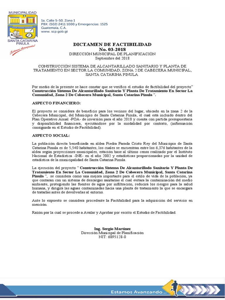 Dictamen de Factibilidad | PDF