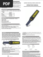 HHMD Screening Procedures in Hospitals | PDF | Metal Detector