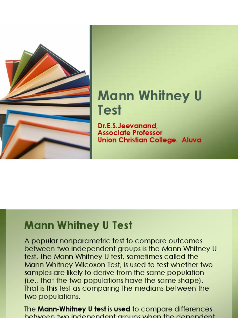 A Comprehensive Guide to Performing the Mann-Whitney U Test | PDF ...