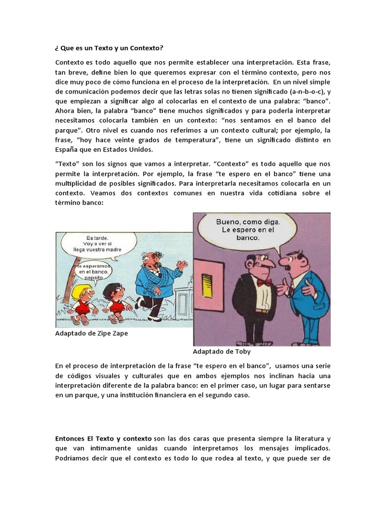 Texto y Contexto | PDF
