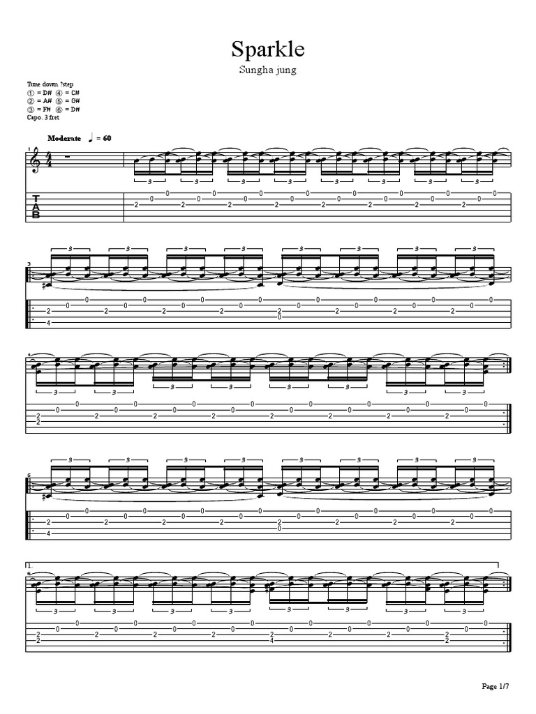 Sungha Jung - Sparkle 50501 48372 | PDF | Chordophones | String Instruments