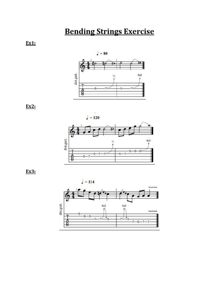 Bending Strings Exercise Pdf 