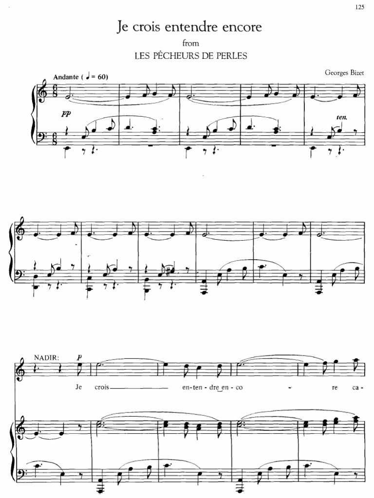 Georges Bizet - Je Crois Entendre Encore (Les Pêcheurs de Perles ...