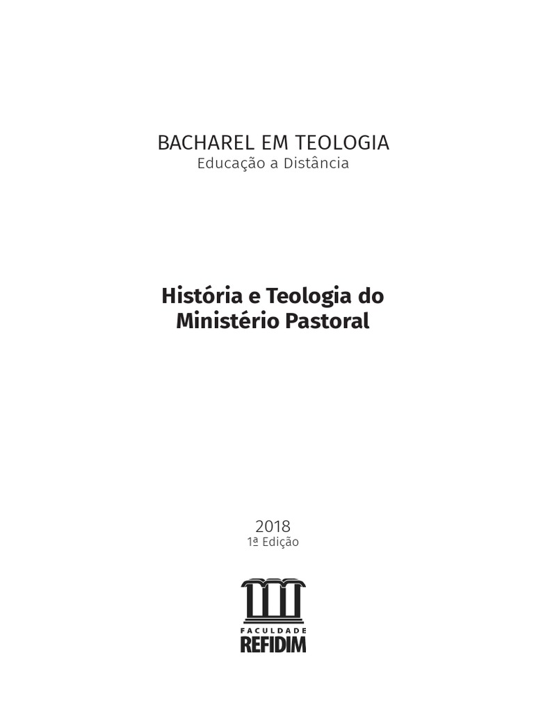 Teologia Pastoral EAD | PDF | Teologia | Igreja cristã