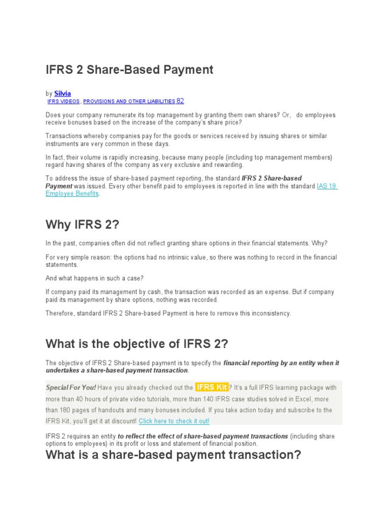 IFRS 2 Share | PDF | Fair Value | Debits And Credits