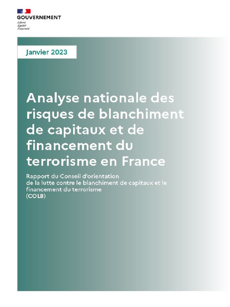 Analyse National Des Risques de LCB-FT | PDF