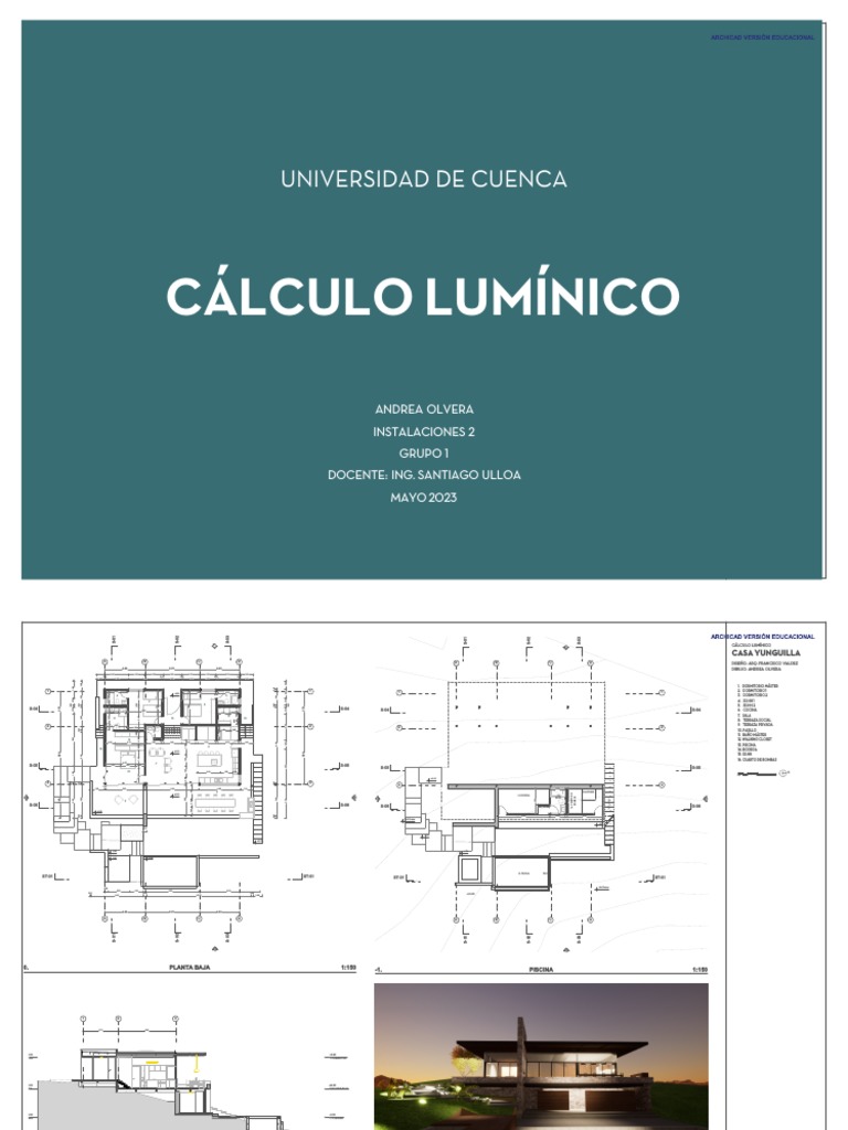 A.03 Olvera Andrea - Cálculo Lumínico | PDF