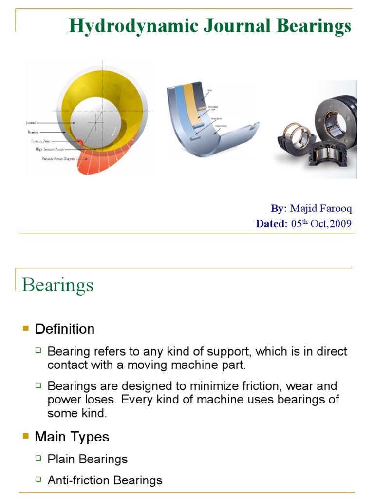 Hydrodynamic Journal Bearings by MF | PDF | Bearing (Mechanical ...