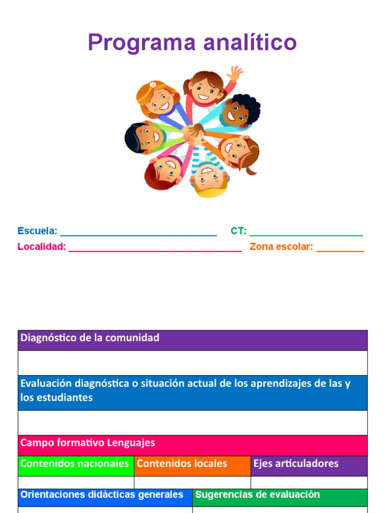Propuesta de Formato para Programa Analítico | PDF