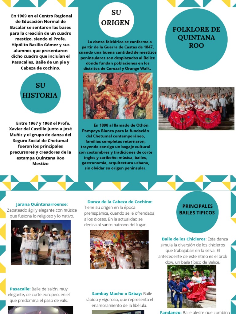 Triptico - Folklore de Quintana Roo Mestizo | PDF