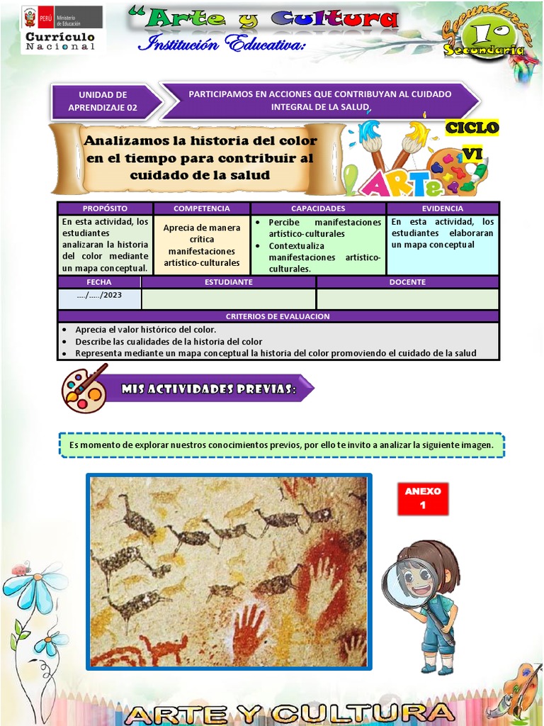 Analizamos La Historia Del Color 1ro y 2do | PDF | Color | Evaluación