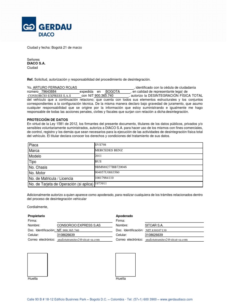 Autorizacion SVS798 | PDF