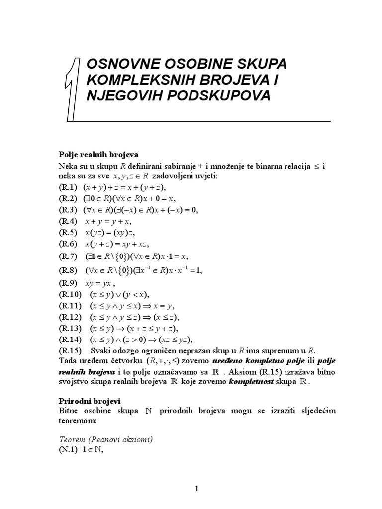 Matematika I Zadaci | PDF
