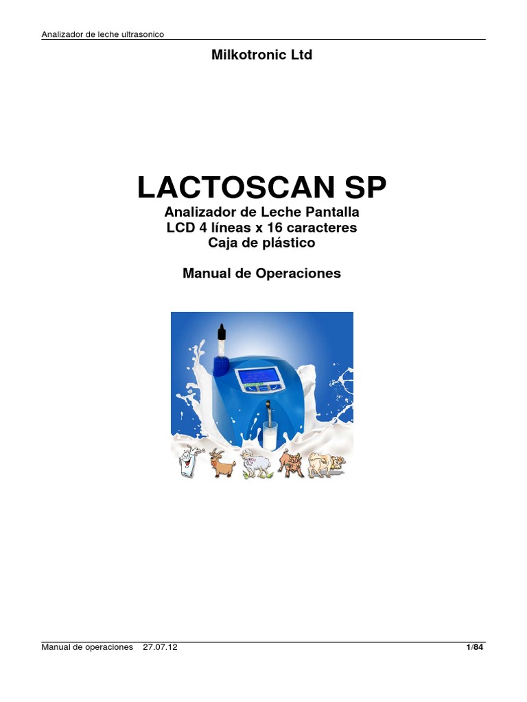 Lactoscan SP ES | PDF | Tecnología