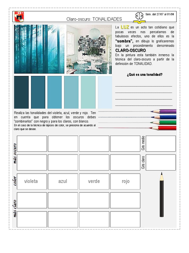 1 - Sesión 14 - Claro-Oscuro TONALIDADES | PDF | Color | Qualia