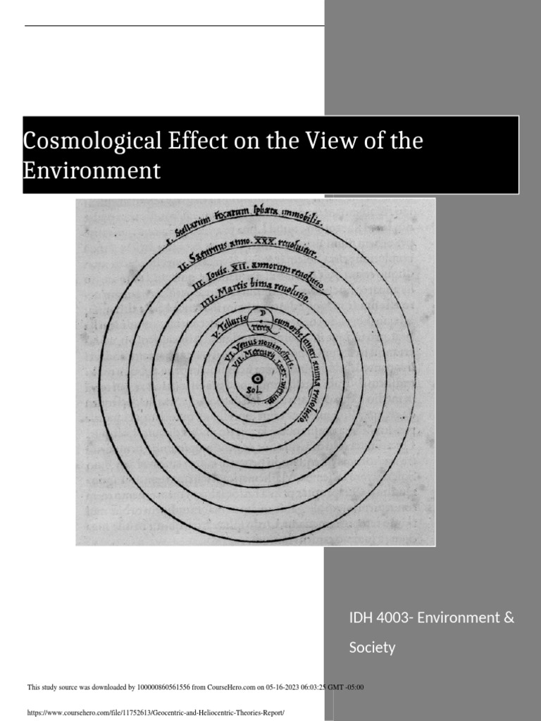 Geocentric and Heliocentric Theories Report | PDF | Heliocentrism | Tide
