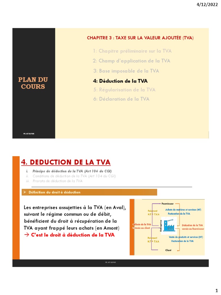 Prorata de Déduction de la TVA | PDF | Taxe sur la valeur ajoutée ...