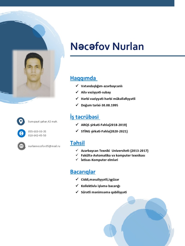 Nurlan CV | PDF