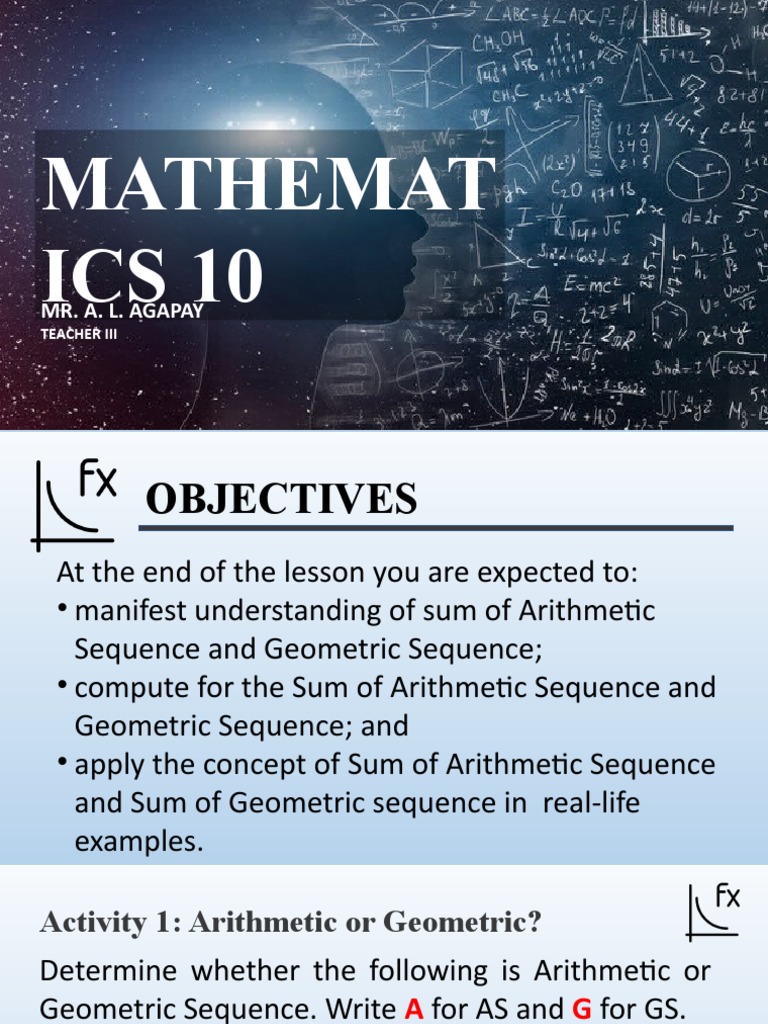 Math 10 Lesson 4 (Sum of As and GS) | PDF