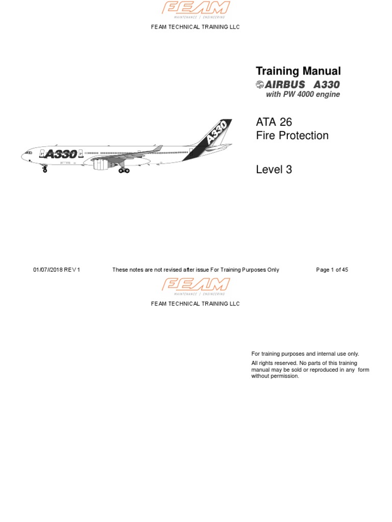 A330 Fire Protection Training Manual | PDF | Fires | Smoke