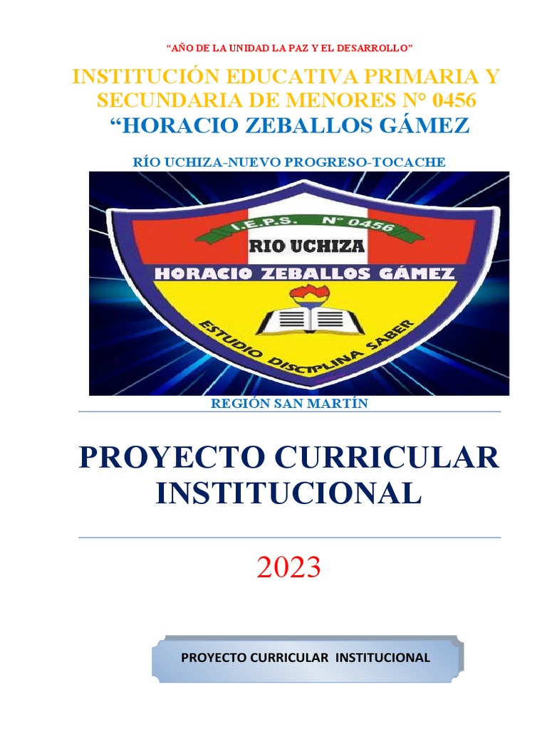 Pci-2023-0456 HZG | PDF | Plan de estudios | Educación primaria
