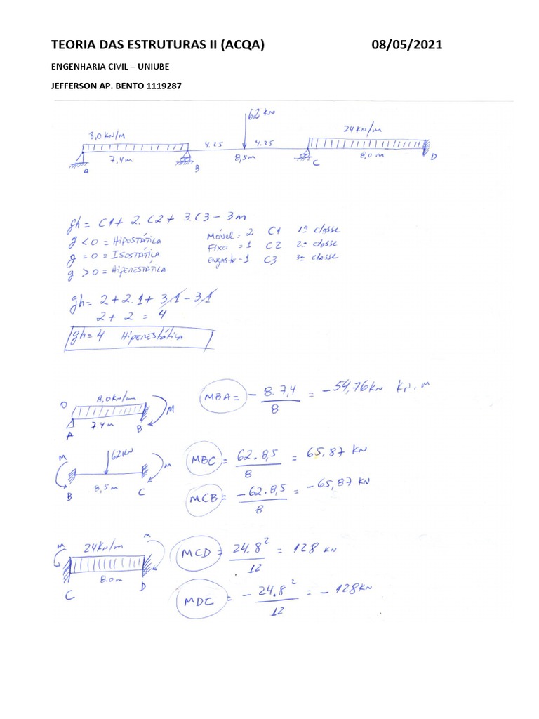 ACQA TEORIA ESTRUTURASs II | PDF