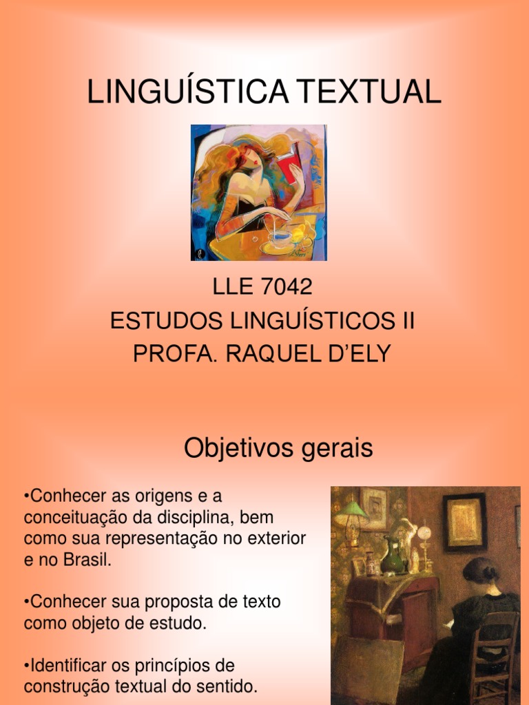 LINGUÍSTICA TEXTUAL Slides | PDF