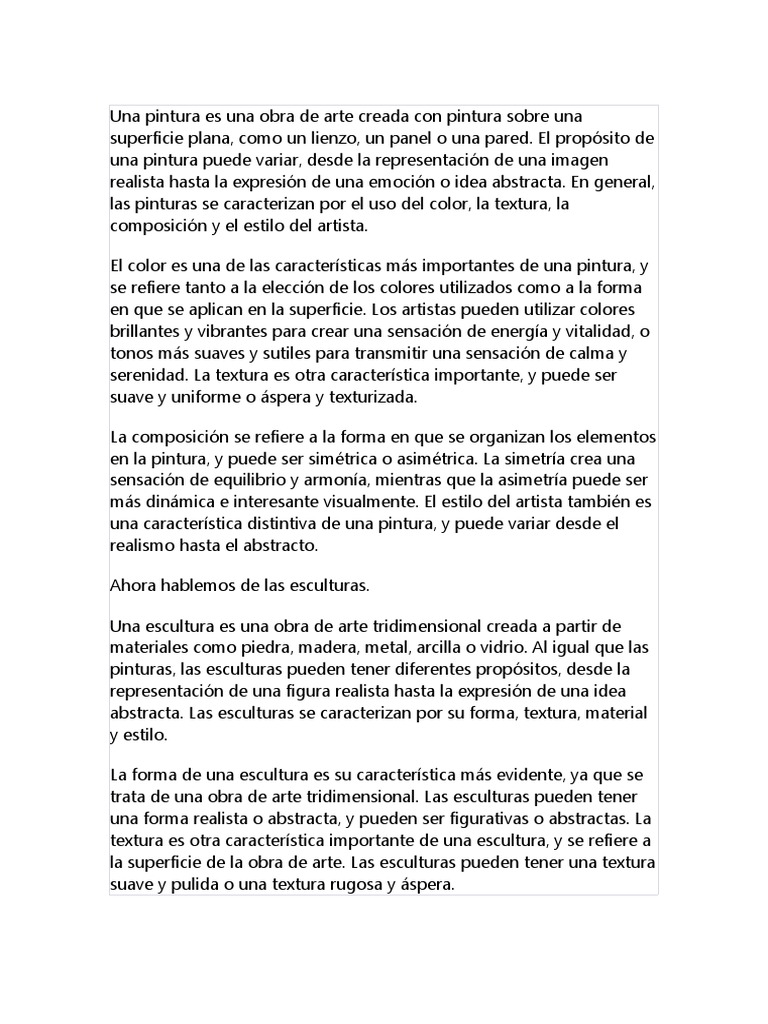 Pintura y Escultura | PDF | Escultura | Pinturas