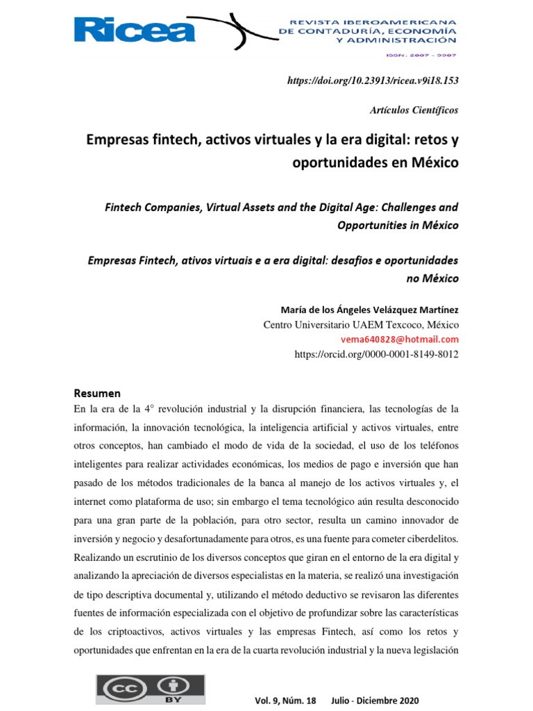 Empresas Fintech, Activos Virtuales y La Era Digital: Retos y ...