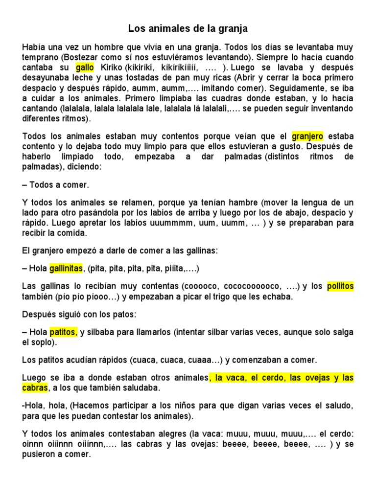 Los Animales de La Granja | PDF