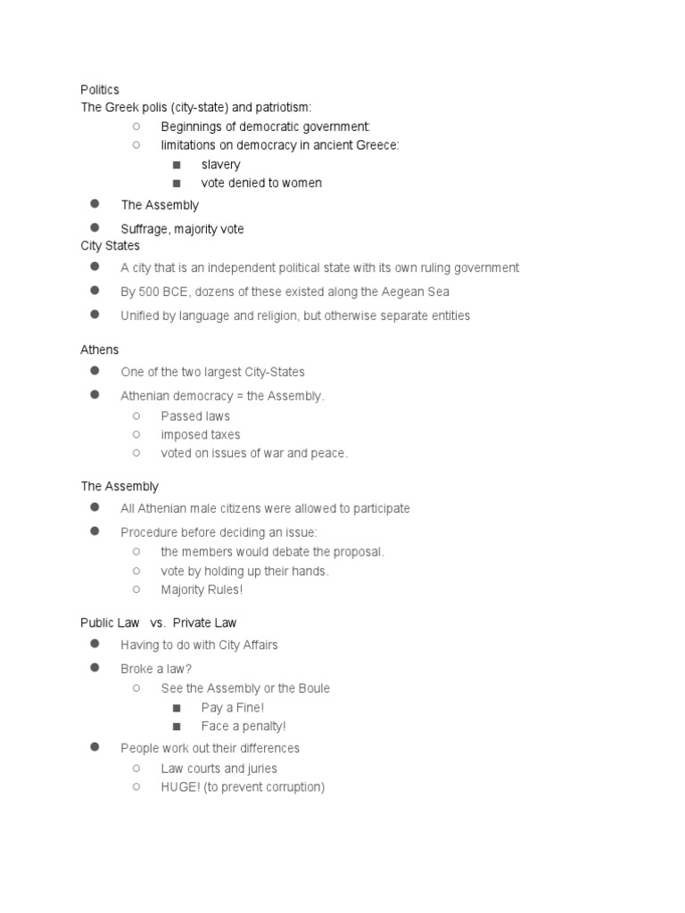 Ancient Greece Notes | PDF