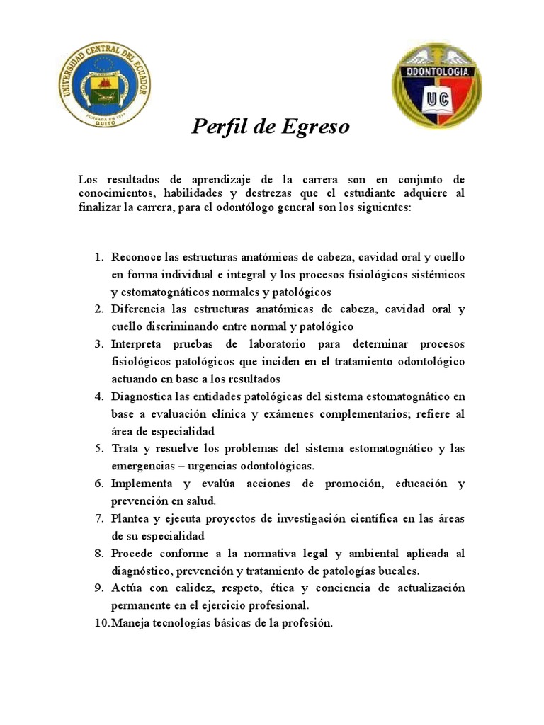 Perfil de Egreso | PDF