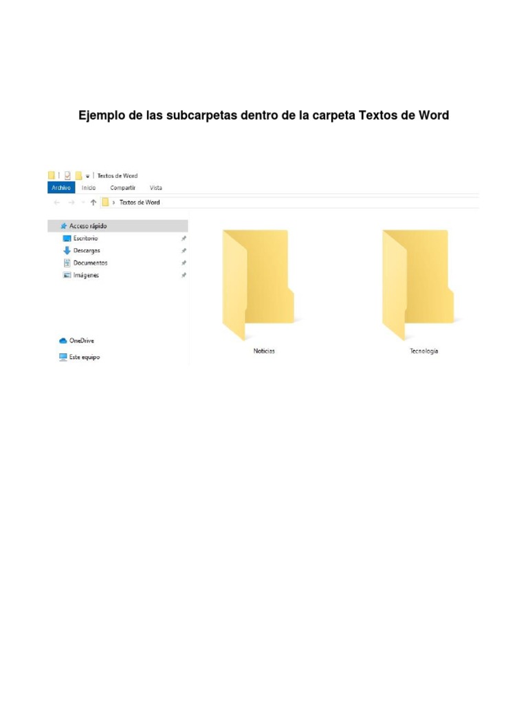 Ejemplo de Las Subcarpetas Dentro de La Carpeta Textos de Word | PDF