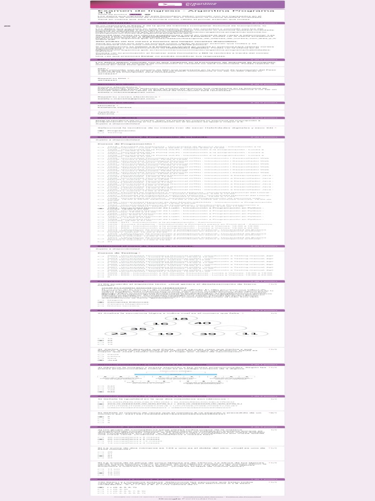 Examen de Ingreso - Argentina Programa 4.0 | PDF