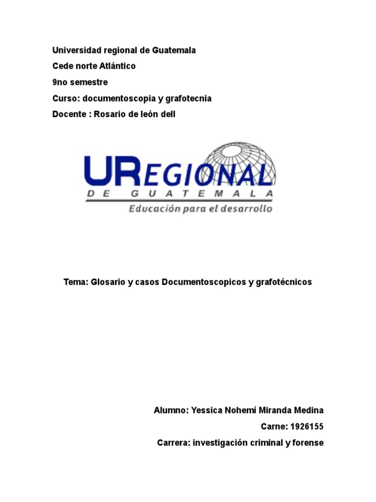 Glosario de Documentoscopia y Grafotecnia | PDF