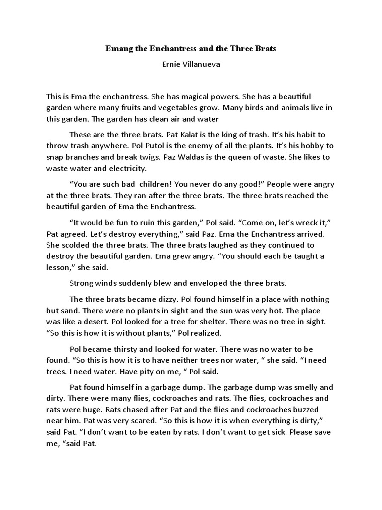 Ema The Enchantress and The Three Brats | PDF