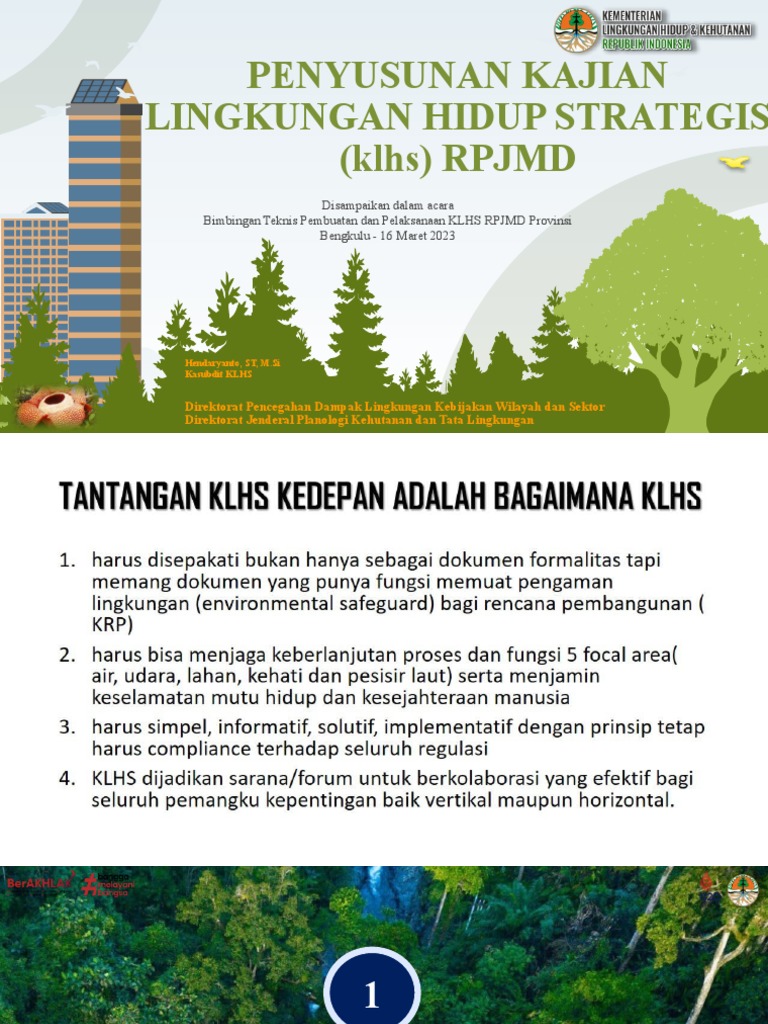 1 KLHS RPJPD RPJMD Bengkulu Hy160323 | PDF