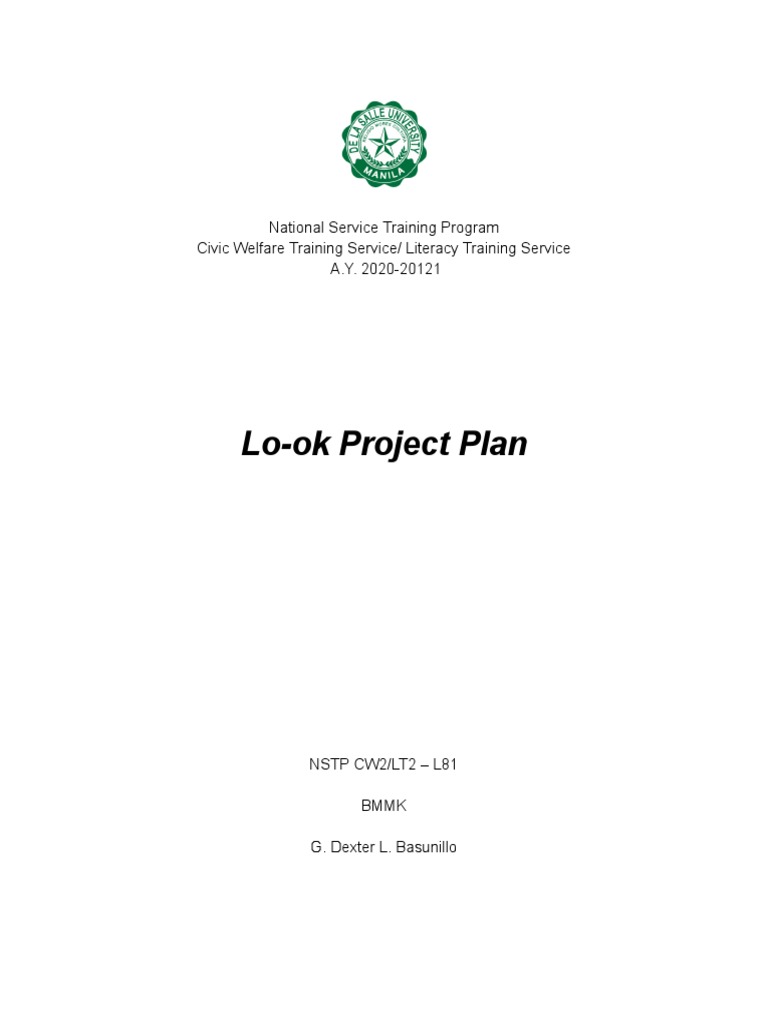 NSTP Project Plan and Report 2020-2021 | PDF | Business