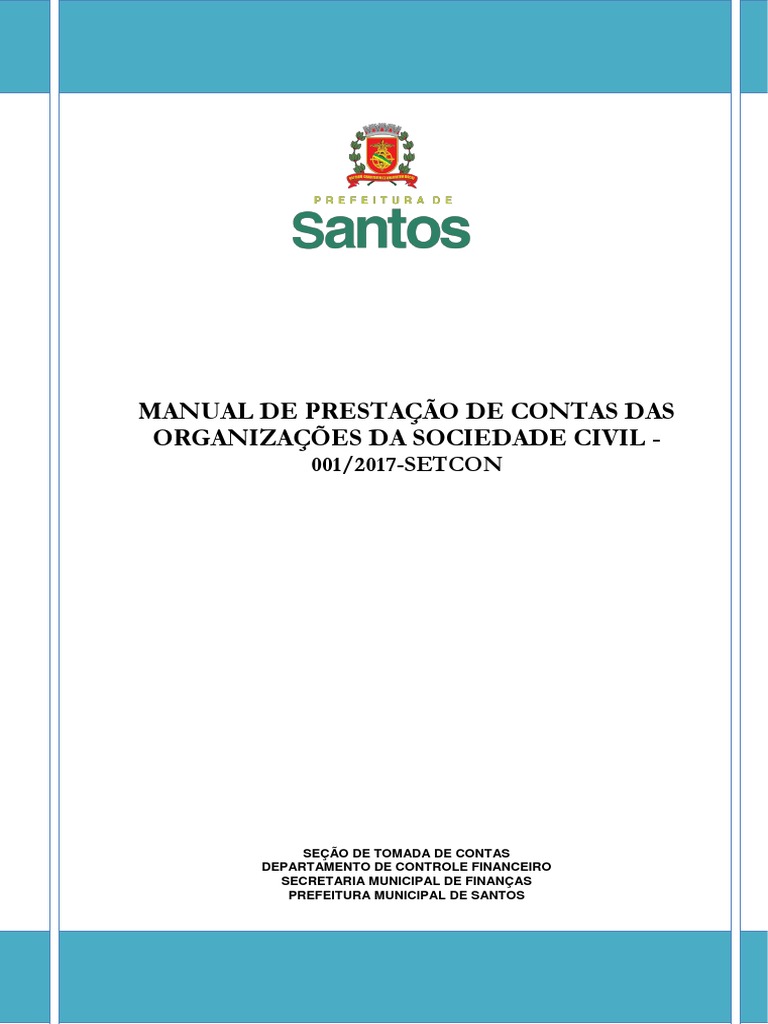 Manual de Prestação de Contas OSC | PDF | Contabilidade | Administração ...