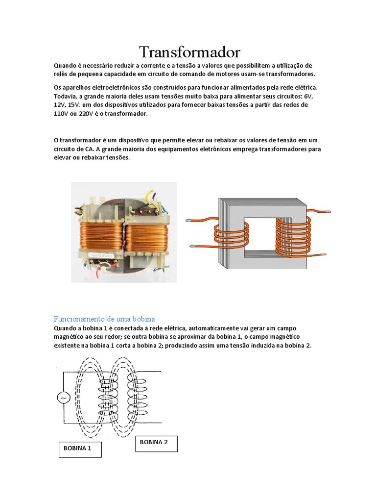 6 - Transformadores para Comando | PDF | Transformador | Magnetismo
