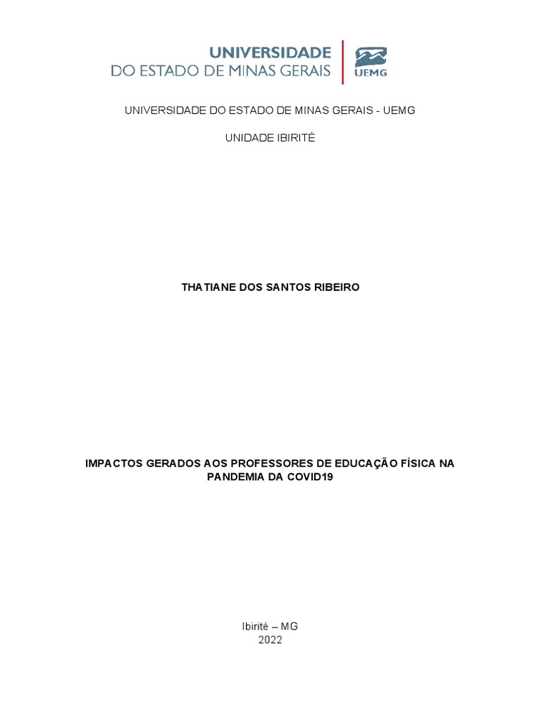 TCC Thatiane 03 - 06 | PDF | Ginástica | Física