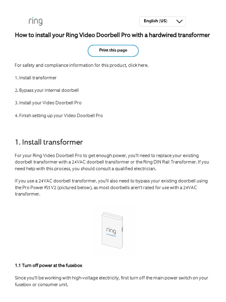 How To Install Your Ring Video Doorbell Pro With A Hardwired ...