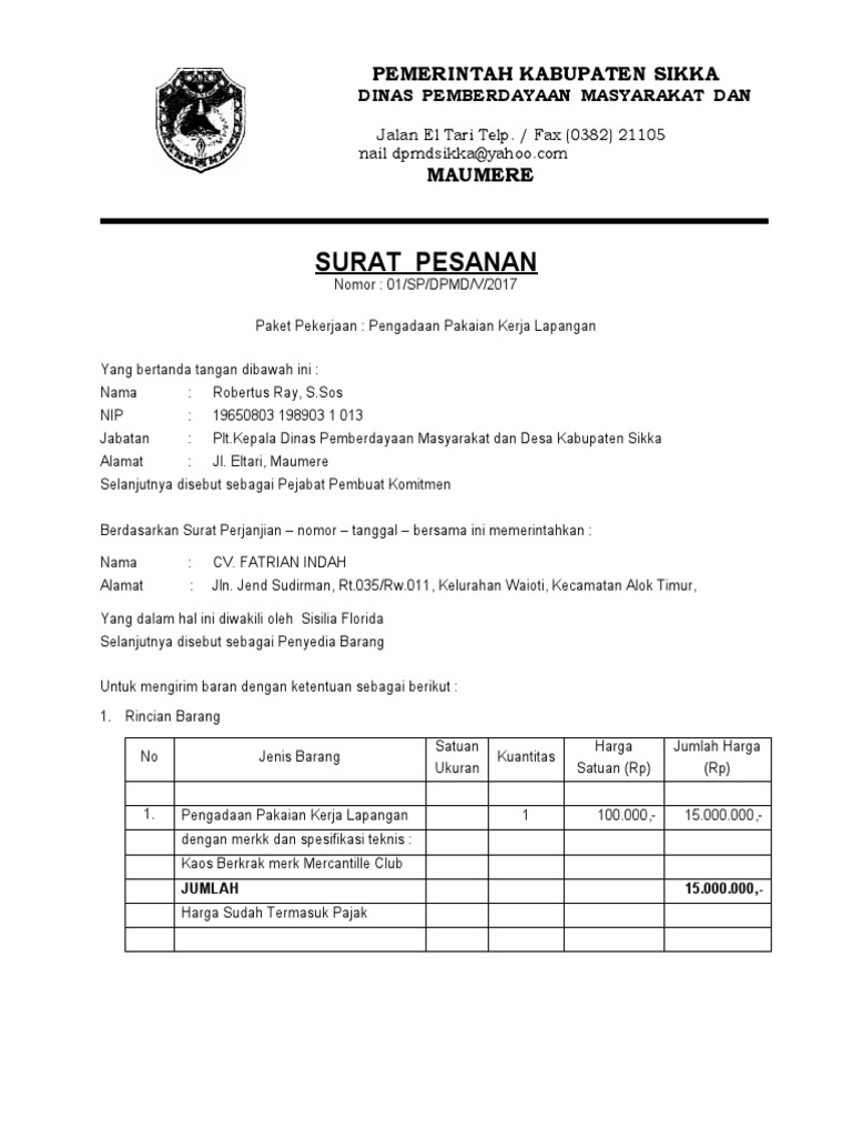 SP Kostum BBGRM | PDF