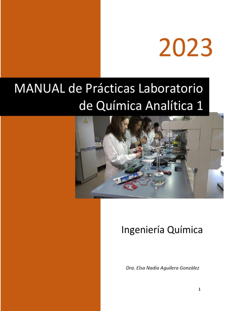 Manual de Practicas Lab - Qa1 Iq 2023 | PDF | Valoración | Química
