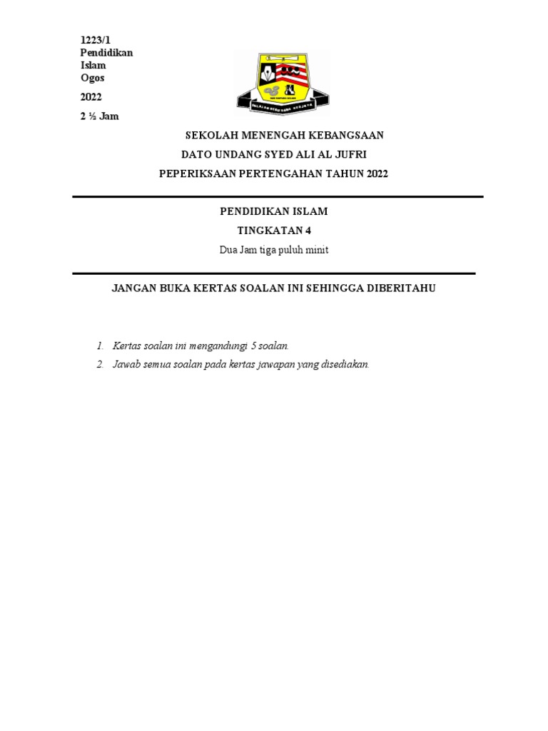 Muka Depan PPT T4 | PDF