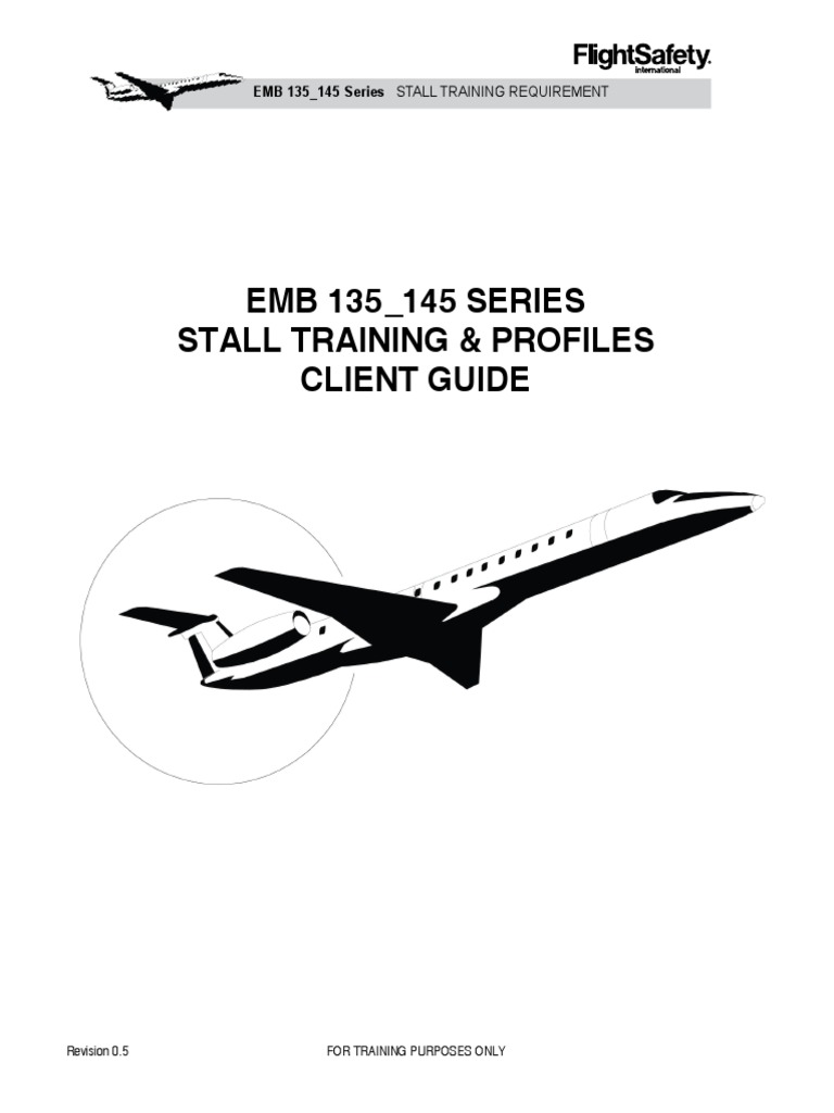 EMB 135/145 Stall Training Guide | PDF | Takeoff | Flap (Aeronautics)
