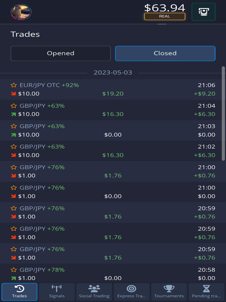 Quick Trading Real Account Pocket Option | PDF
