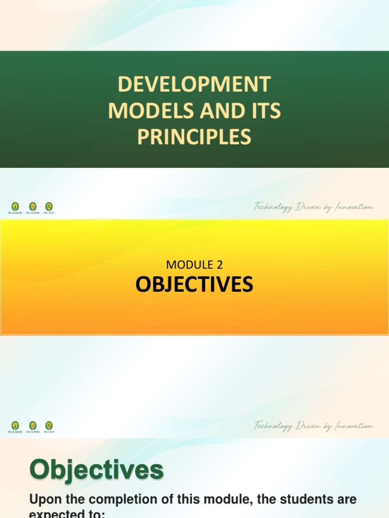 Module 2 - Development Models and Its Principles | PDF