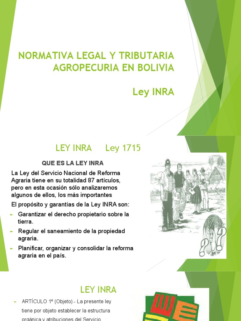 Ley Inra | PDF | Reforma agraria | Dominio eminente