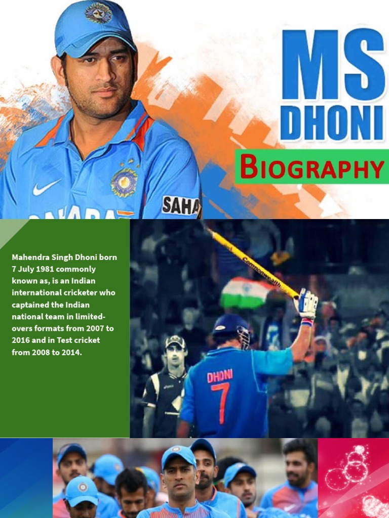 MS Dhoni: A Biography Overview | PDF | Career & Growth | Sports ...